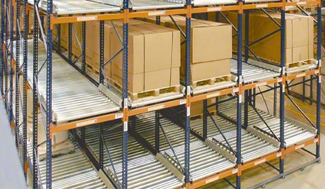 Rayonnage à Palette Dynamique FIFO - Mecalux.tn